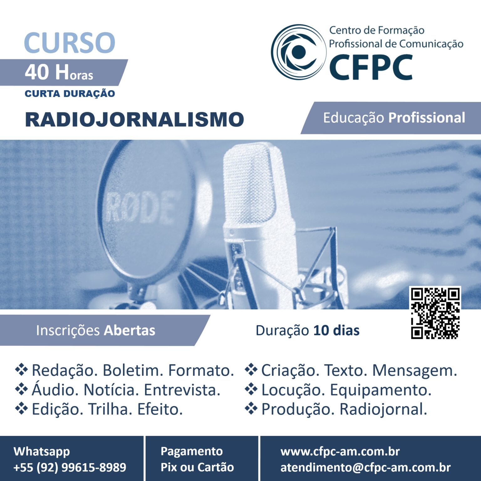 Cursos – Centro de Formação Profissional de Comunicação – CFPC